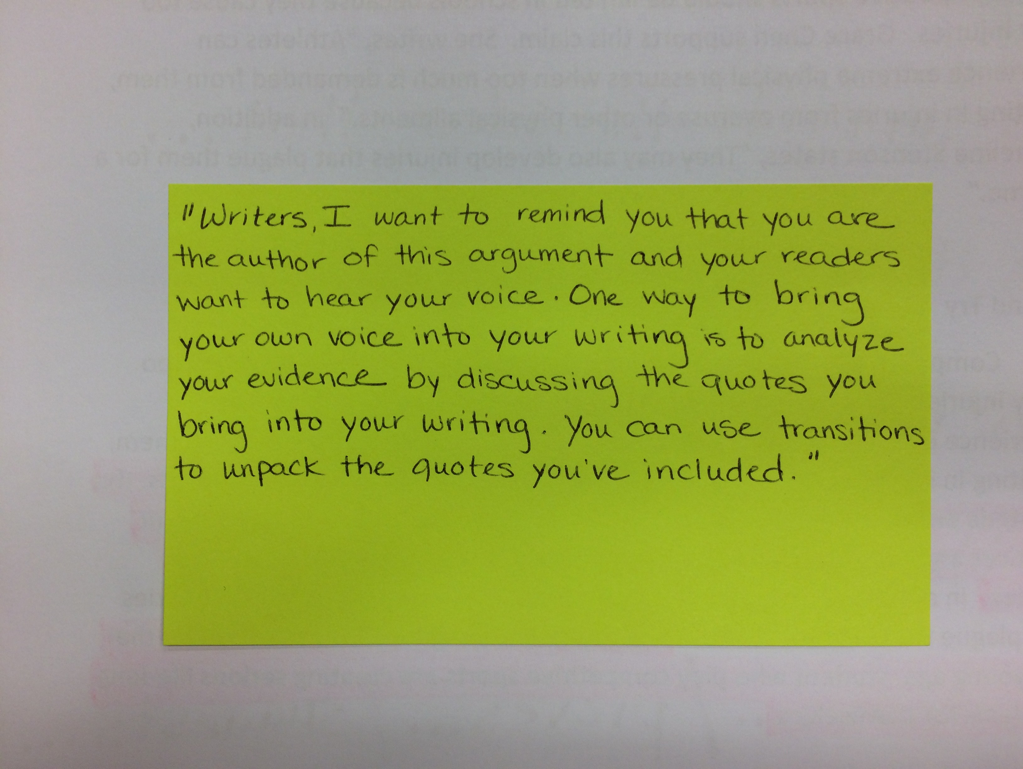 Argument Writing Toolkit- Transitioning In and Out of Quotes (Unpack ...